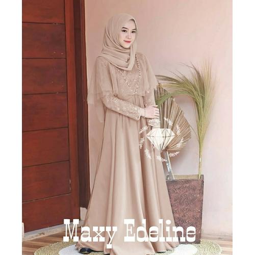 Jual Gamis Wanita Brukat Maxi Dress Muslim Brokat Furing Pesta ...