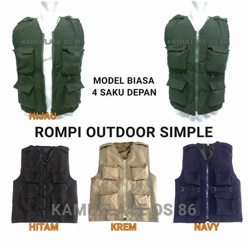 Jual Rompi outdoor simpel Rompi army body vest - XXL, Hijau - Kab ...