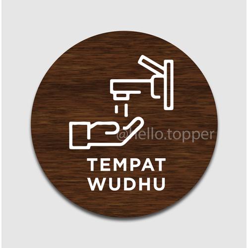 Promo Sign Tempat Wudhu Kayu Modern 20cm | Sign Board Wudhu - Jakarta ...