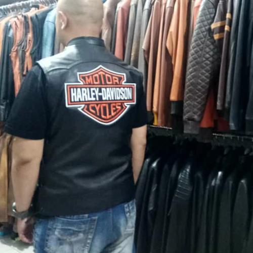 Jual Jaket Rompi Kulit Asli Domba Super Harley Davidson - Tan, L - Kota ...