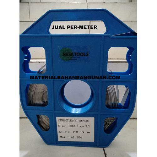 Jual Plat Strapping Band 19 x 0.4 mm Stainless Pengikat Peti Permeter ...