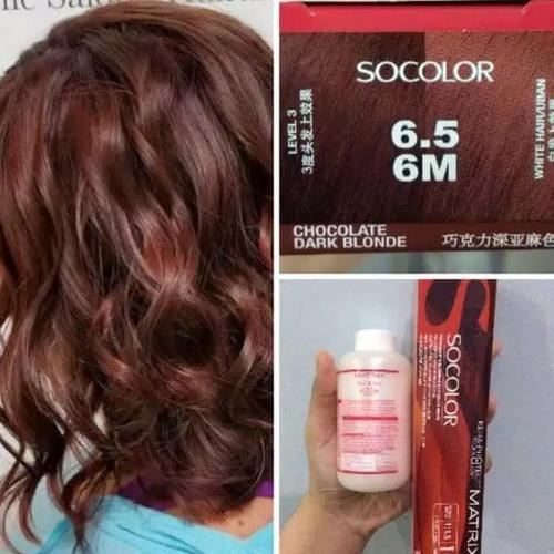 Jual paket cat matrix socolor 6.5 6M chocolate dark brown so color ...