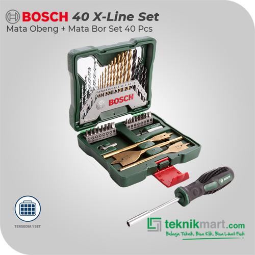 Jual Bosch Drill And Screw Bit Set / Mata Bor Obeng Set 40 X-Line ...