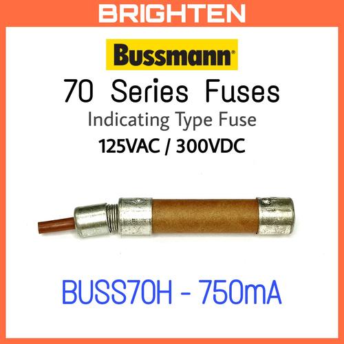 Jual Fuse BUSS70H 0.75A 750mA 125Vac 300Vdc Indicating Type - Kota ...
