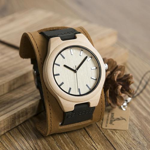 Jual Jam Tangan Kayu Bambu Analog Pria Wood Leather Premium Quality ...
