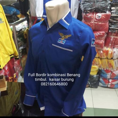 Jual baju kemeja lengan panjang PARTAI DEMOKRAT TERBARU 2020-2021 ...