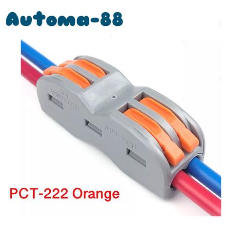 Jual Terminal Konektor sambung kabel 4 pin 2x2 TAB WAGO PCT 222 PCT222 - BIRU-ORANGE - Kab ...
