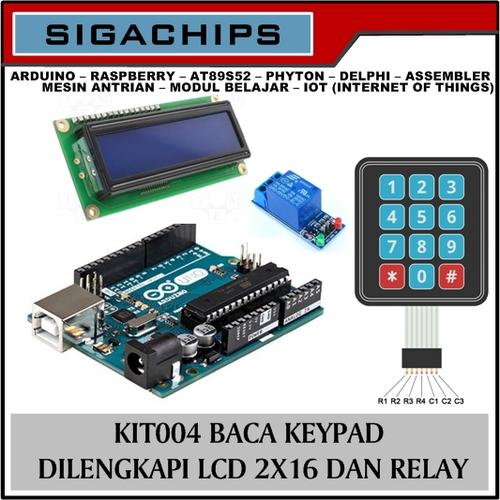 Jual MODUL BELAJAR ARDUINO RELAY MENAMPILKAN KE LCD 2X16 & INPUT KEYPAD ...