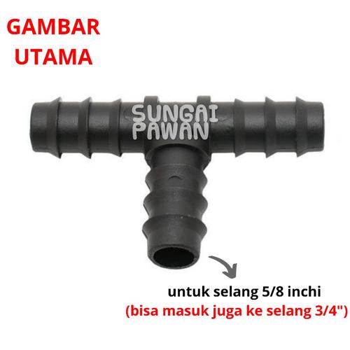 Jual Connector tee 20 mm konektor cabang T selang 5/8" irigasi ...