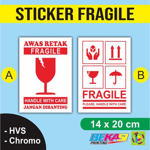 Jual Sticker Barang Pecah Belah Kualitas Offset Ukuran A5 - Tipe A ...