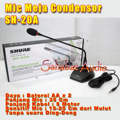 Jual Mic Podium SH-20A / Microphone Meja Condensor SH - 20A Mic Meja ...