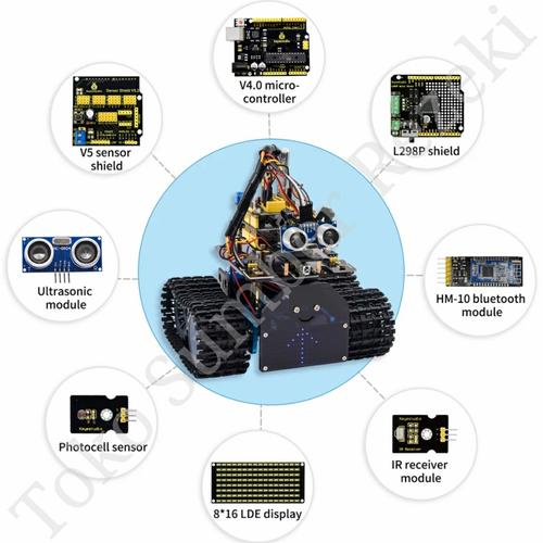 Jual DIY Mini Tank Robot V2.0 Smart DIY Robot Car Kit Arduino Robot STE ...