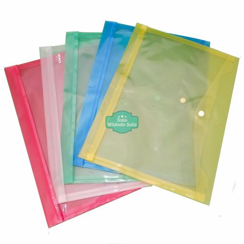 Jual Map Plastik Kancing Folio Merah Putih Hijau Biru Kuning Benik F4 ...