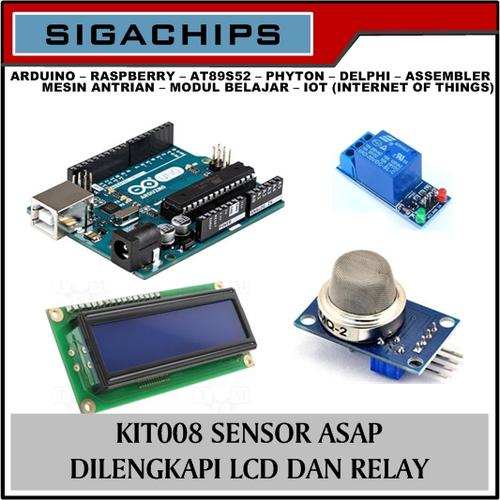 Jual ARDUINO MODUL BELAJAR MQ-2 DETEK ASAP MENGGUNAKAN LCD 2X16 DAN ...