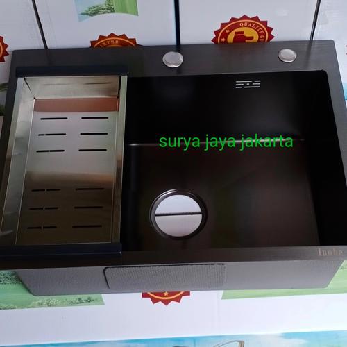 Jual Kitchen sink hitam INOBE 6045 "ORIGINAL" / kitchen sink stainless ...