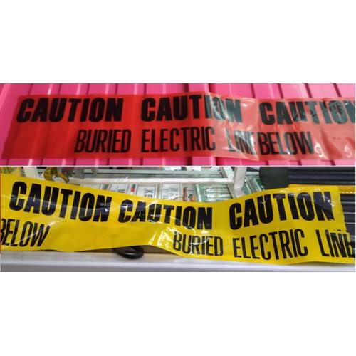 Jual caution buried electric line below Warning tape underground,tanda peri - Kuning - Jakarta ...