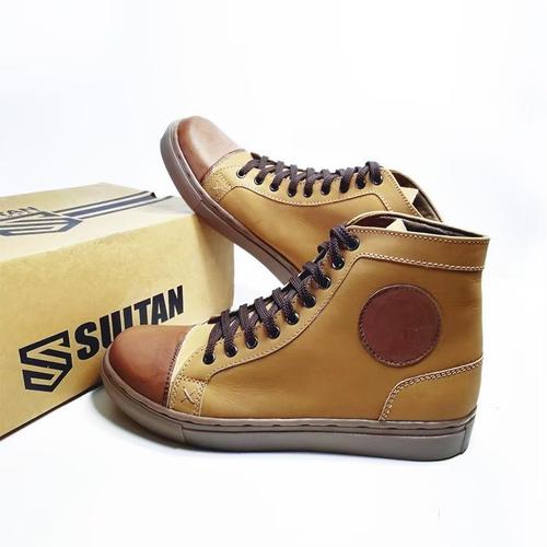 Jual SEPATU SULTAN MATARAM ORIGINAL SNEAKERS BOOTS KULIT ASLI MODEL EXODOS - Cokelat, 39 - Kota ...