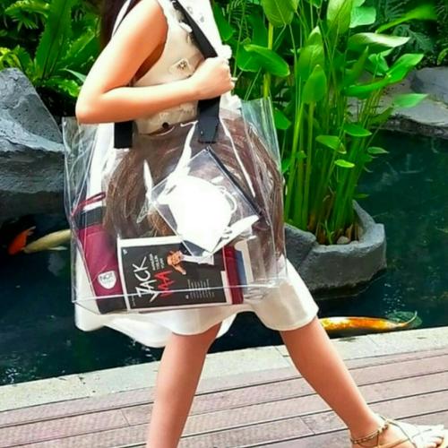 Jual Tas Mika Jumbo Transparan 45cm | Free Dompet Masker - Kota ...