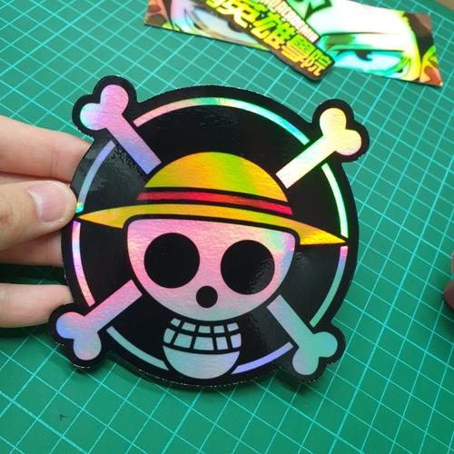 Jual Sticker Hologram Anime -Besar- PSH427 - Logo Anime - One Piece ...
