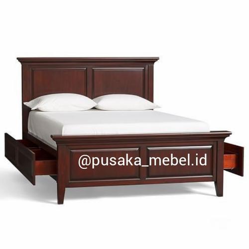 Jual ranjang tempat tidur kayu jati 120x200, dipan jati minimalis ...
