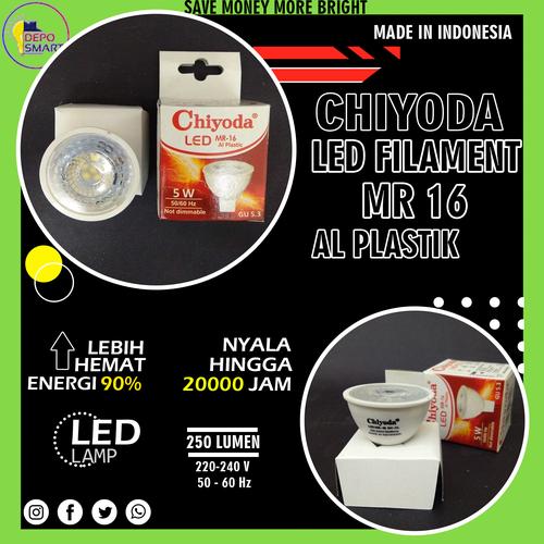 Jual LAMPU LED CHIYODA MR16 AI-PLASTIK 220V 5W DAYLIGHT / WARMWHITE ...