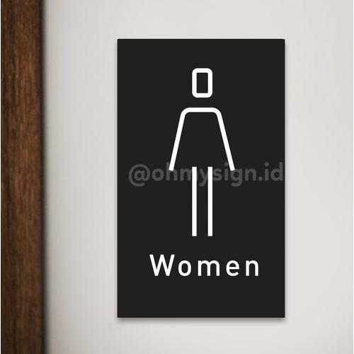 Promo TOILET SIGN ACRYLIC WANITA WOMEN RESTROOM | SIGN TOILET PRINTED ...
