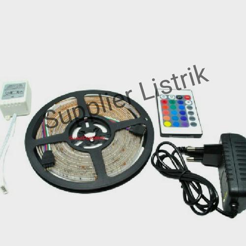 Jual LAMPU HIAS KAMAR LED STRIP 5050 RGB WARNA WARNI IP44 5M AC 220V ...