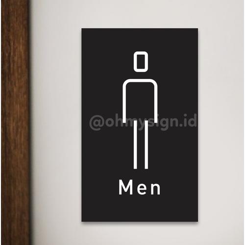 Jual TOILET SIGN ACRYLIC PRIA MEN RESTROOM | SIGN TOILET PRINTED ...