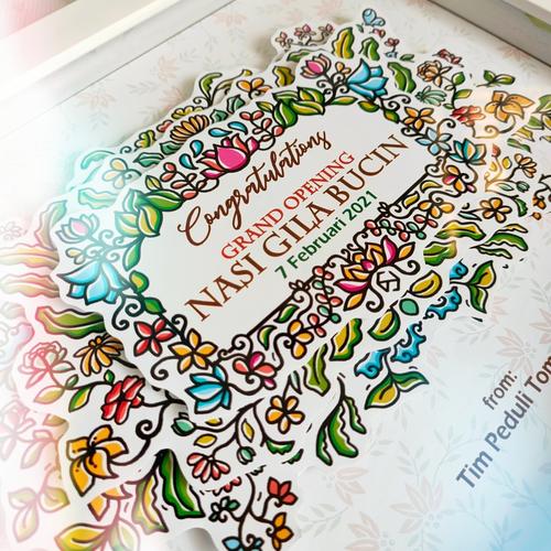 Jual Kado Bunga Grand Opening Pop Up Frame Bingkai Hadiah Souvenir ...