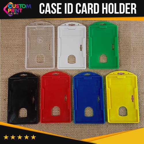 Jual Case ID Card Holder Frame Plastik Name Tag - Putih - Kota ...