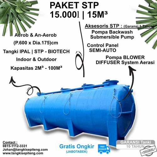 Jual PAKET SYSTEM BIOFILTER STP BIOFIL BIOTECH BIOTANK 15000 Liter ...