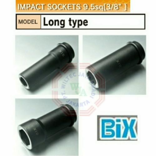 Jual Impact sockets Long 12mm SQ3/8" 6PT Type B merk BIX (Japan ...