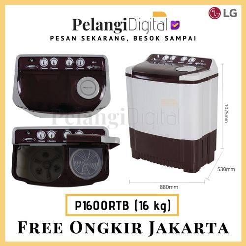 Promo LG P1600RTB Mesin Cuci 2 Dua Tabung 16kg / Twin Tub 16 kg Cicil 0 ...