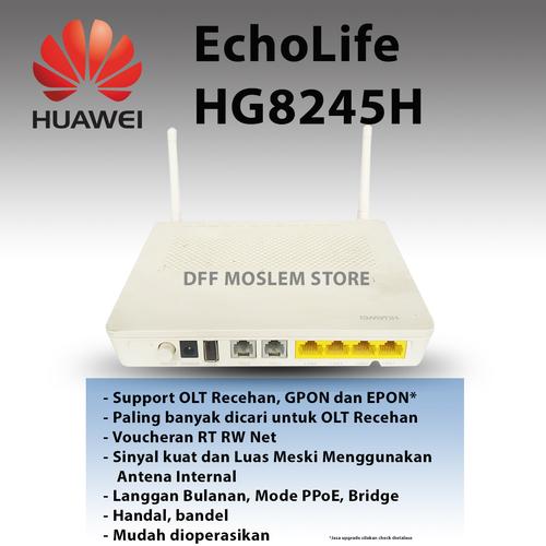 Jual Modem Wifi Router Huawei HG8245H ONT GPON EPON OLT Recehan - Unit+Adaptor - Kab. Bogor ...