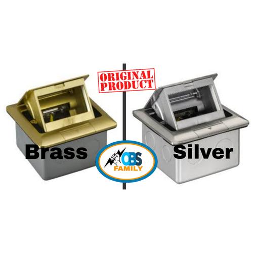 Jual Frame Stop Kontak Lantai dan Meja warna Silver E227F_ABE Schneider ...