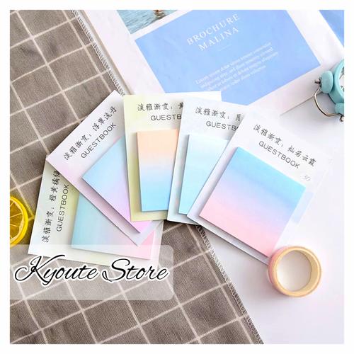 Jual Sticky Notes Gradasi Warna Pastel Memo Catatan Kecil Keren ...