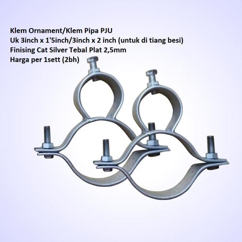 Jual Klem Tiang Pipa PJU 3inch /Klem Ornament - Galvanis - Jakarta ...