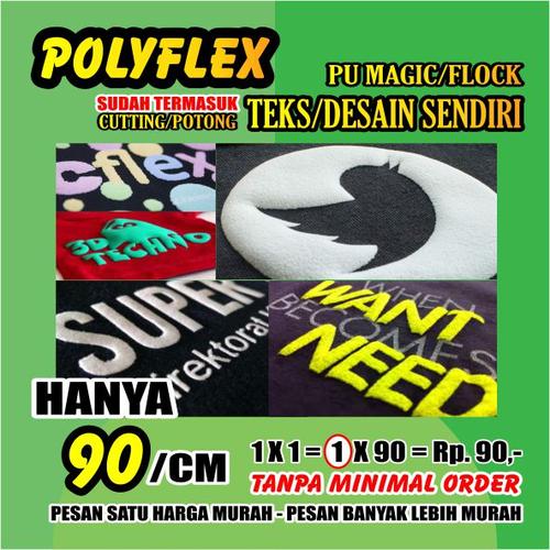Jual Polyflex Cutting Sablon Digital Satuan Desain Custom - PU Magic ...