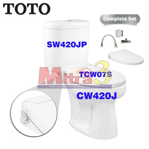 Jual 1 Set Kloset Duduk TOTO CW420J/SW420JP + TCW07S Eco-Washer Closet ...