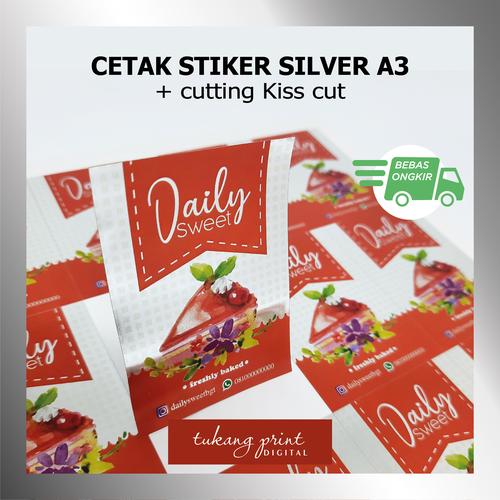 Jual CETAK STIKER LABEL METALIC SILVER & KISS CUTTING UKURAN A3 - Kota Depok - Tukang Print ...