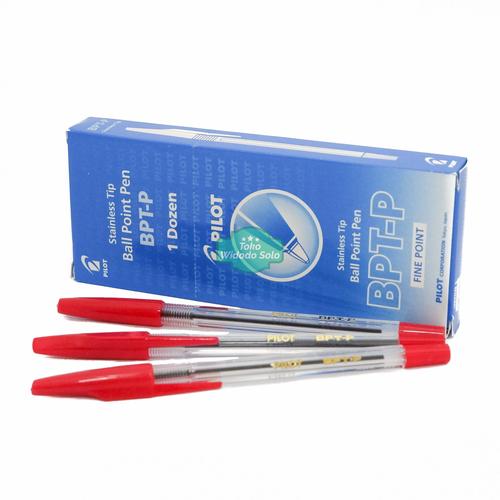 Jual Pulpen Pilot BPTP Merah Bolpoin Ballpoint 12 Buah - Hitam - Kota ...