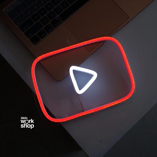 Jual Neon Youtube Logo | Lumin - Jakarta Barat - IDEIN Workshop | Tokopedia