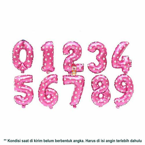 Jual Balon foil angka Pink - Angka 7 - Kota Denpasar - Bali Stationery ...