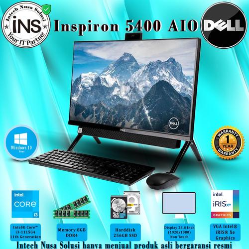 Jual DELL Inspiron AIO 5400 Core i3-1115G4 8GB 256GB SSD DVDRW WIN10HSL ...