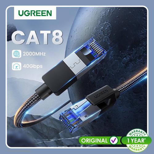 Jual Ugreen CAT8 40Gbps 2000mhz Ethernet LAN Braided 3m cable BLACK ...