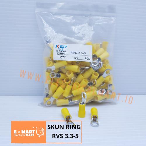 Jual SKUN Kabel O RING RVS 3.5-5 / Skun Kabel 2.5-4mm isi 100 pcs - Kuning - Kab. Gresik ...