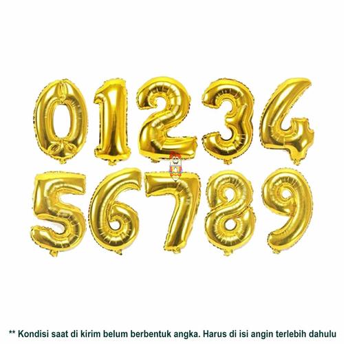 Jual Balon foil angka Gold - Angka 5 - Kota Denpasar - Bali Stationery ...