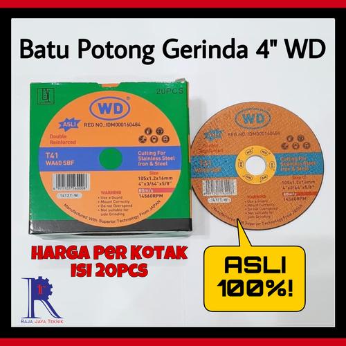 Jual Batu Gerinda Potong Besi WD 4" ASLI / Cutting Wheel / Mata Gurinda ...