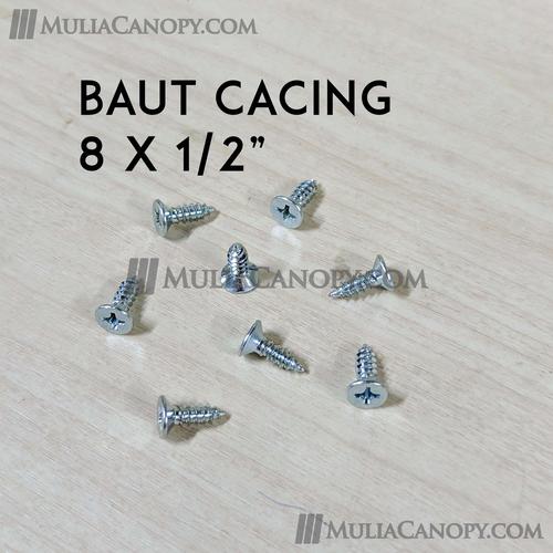 Jual Baut Cacing berbagai ukuran 8 mm 6 mm Obeng Bunga - 8 x 1/2 ...