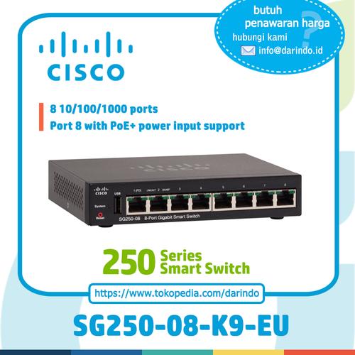 Jual Cisco SG250-08-K9-EU, 8-Port Gigabit Smart Switch - Jakarta Pusat - Darindo Distribution ...